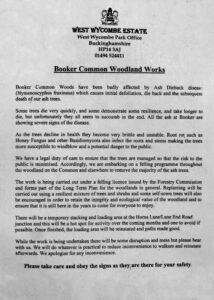Tree Removal Notice – Booker Common & Woods Protection Society